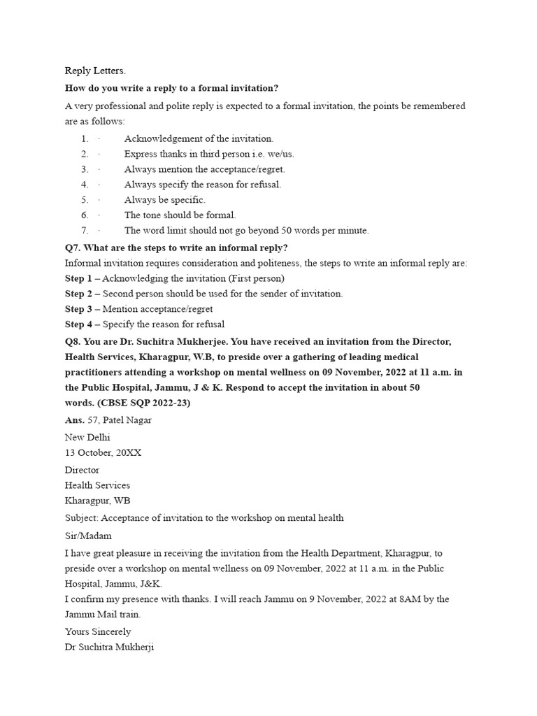 Reply Letters Format and Samples11222 | PDF