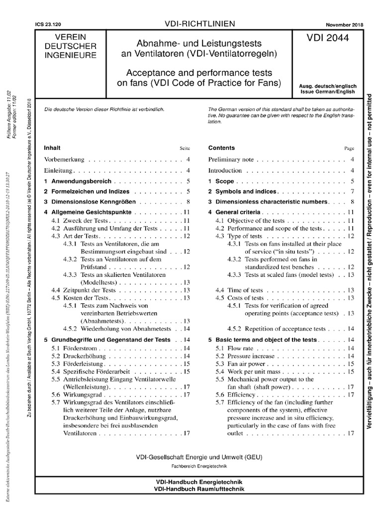 Vdi 2044-2018 | PDF