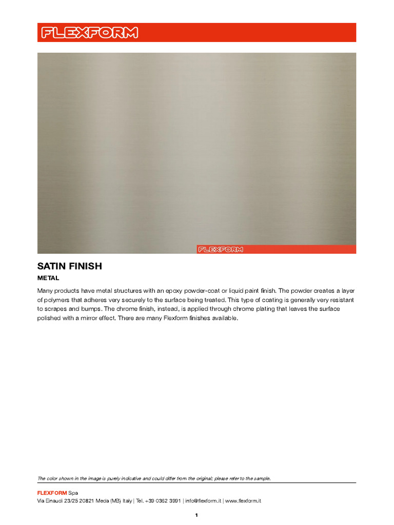 Satin Finish | PDF | Secondary Sector Of The Economy | Physical Sciences