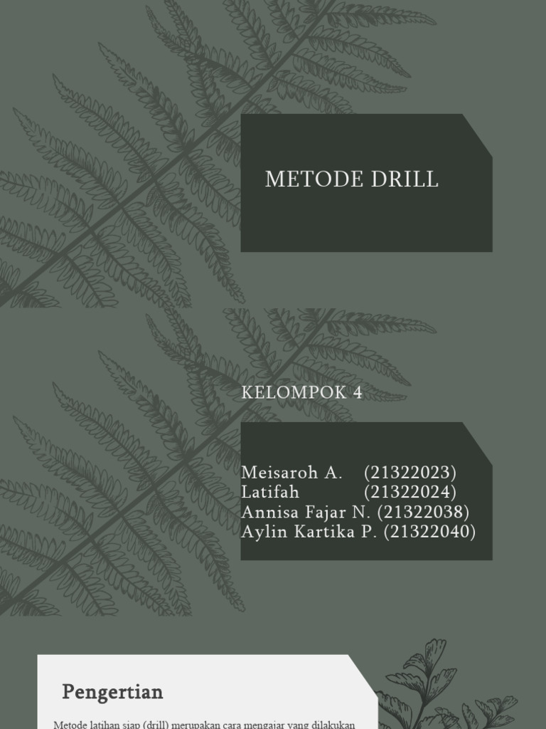 Metode Drill | PDF | Karier & Perkembangan | Seni