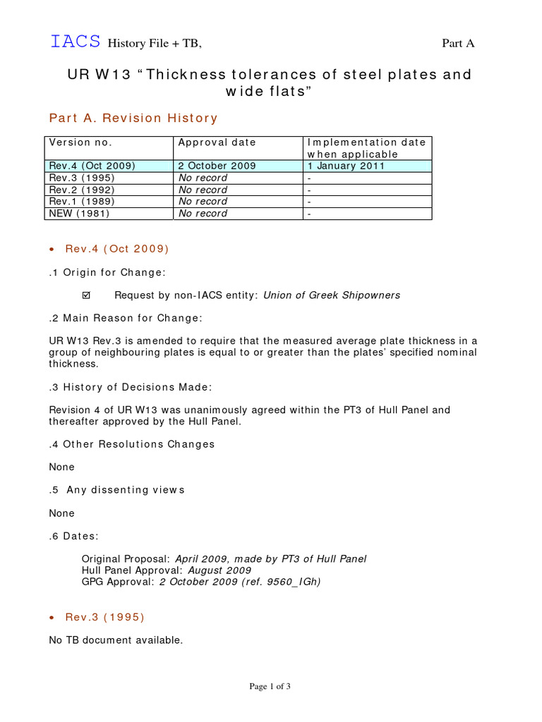 W13 - Thickness Tolerance | PDF | Engineering Tolerance | Rolling ...