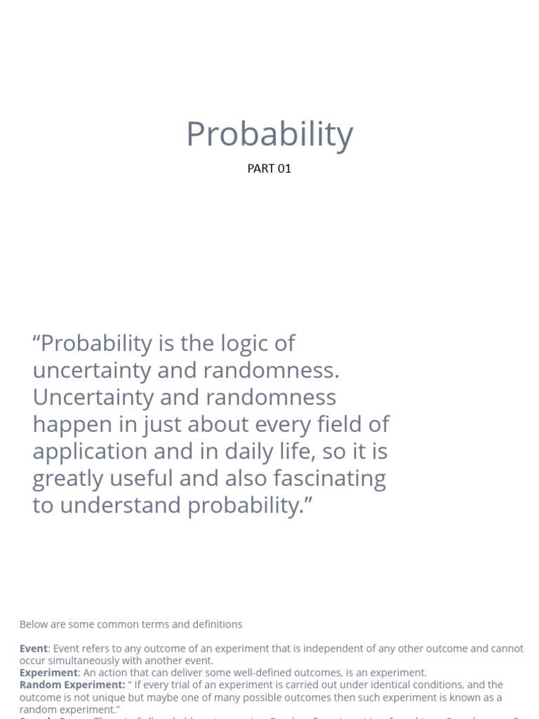 Probability | PDF | Probability | Randomness Probability | PDF | Probability | Randomness