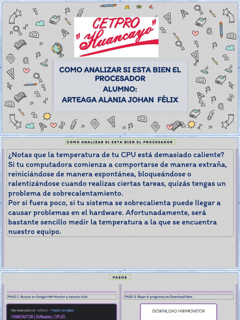 Analiza Temperatura CPU con HWMonitor | PDF