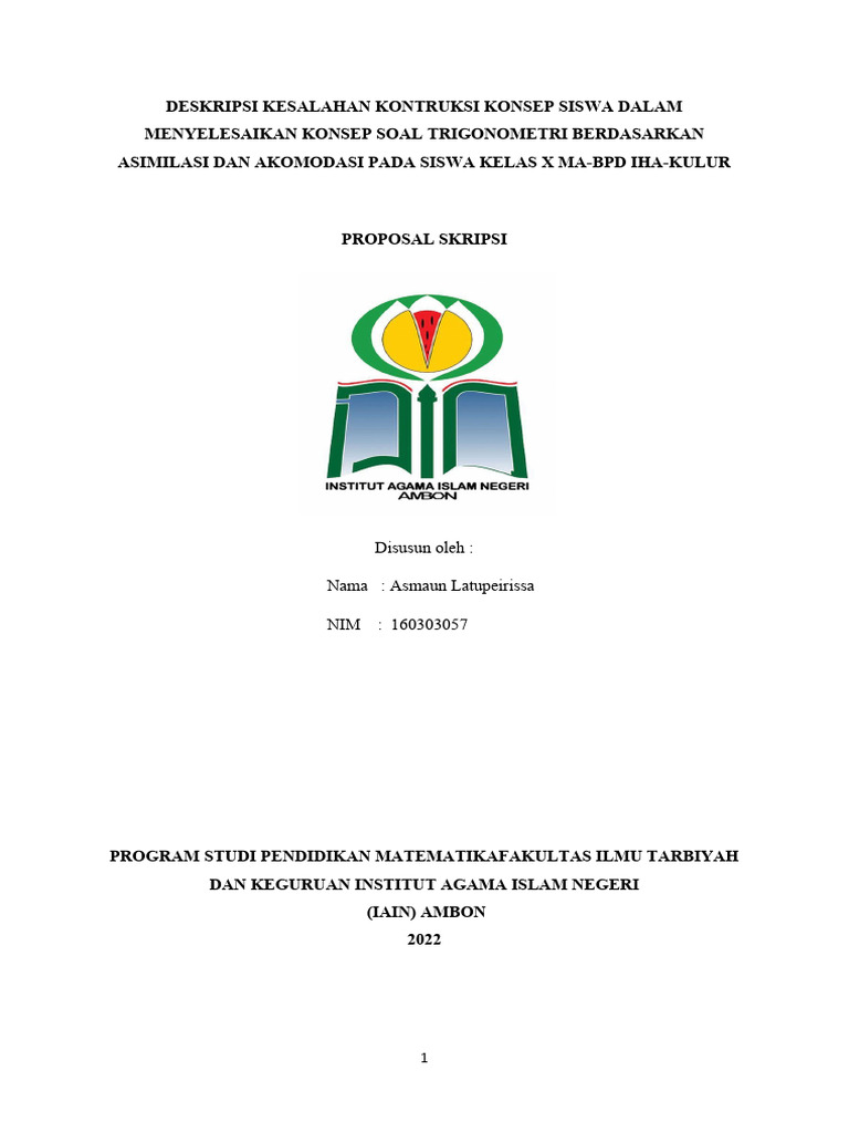 Proposal Ujian Mel | PDF