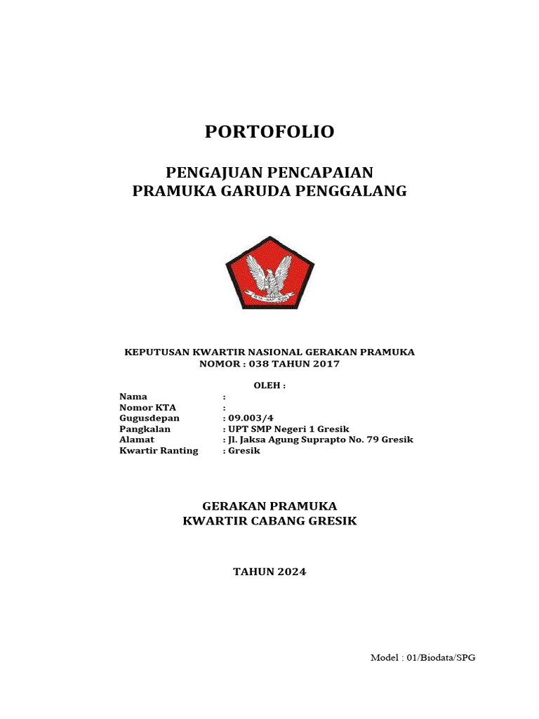 Template Portofolio SPG | PDF