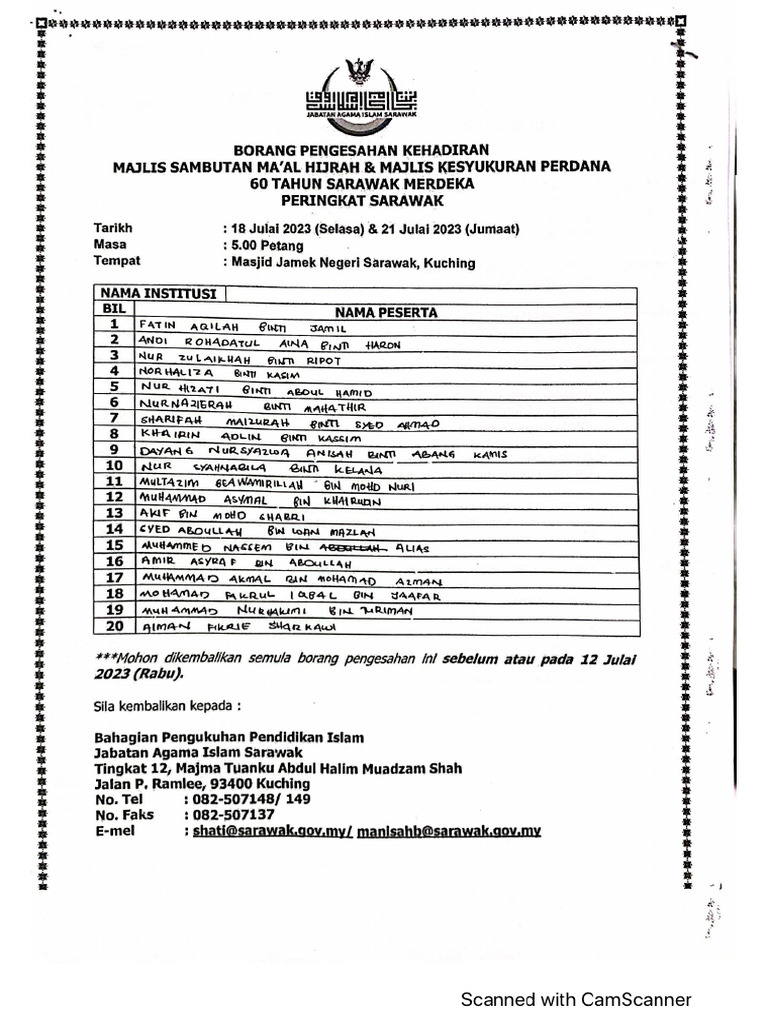Majlis Kesyukuran Perdana 60 Tahun Saraw | PDF