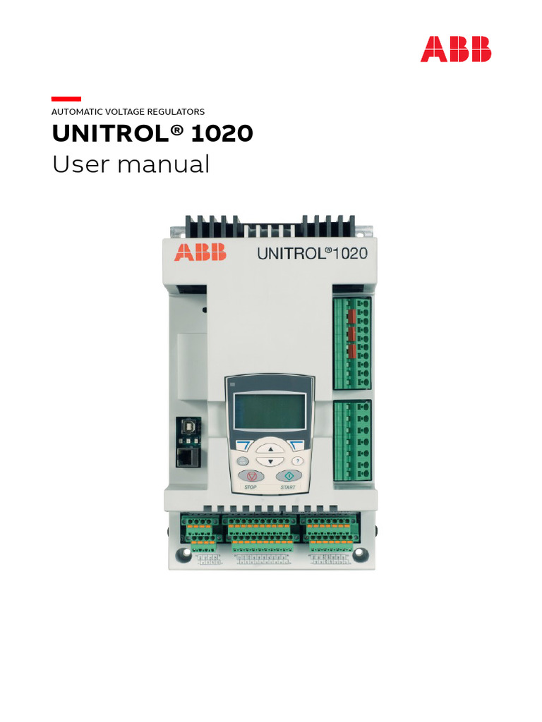 Unitrol 1020 User Manual | PDF | Capacitor | Power Supply