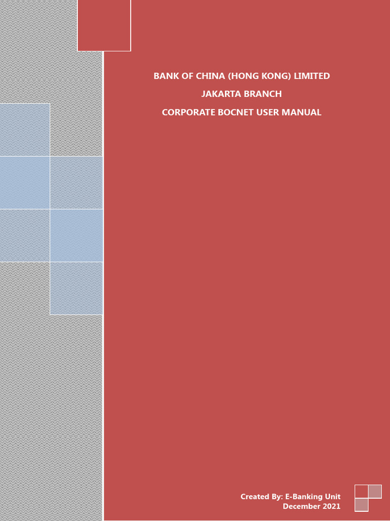 Corporate BOCNET User Manual | PDF | Payments | Online Banking