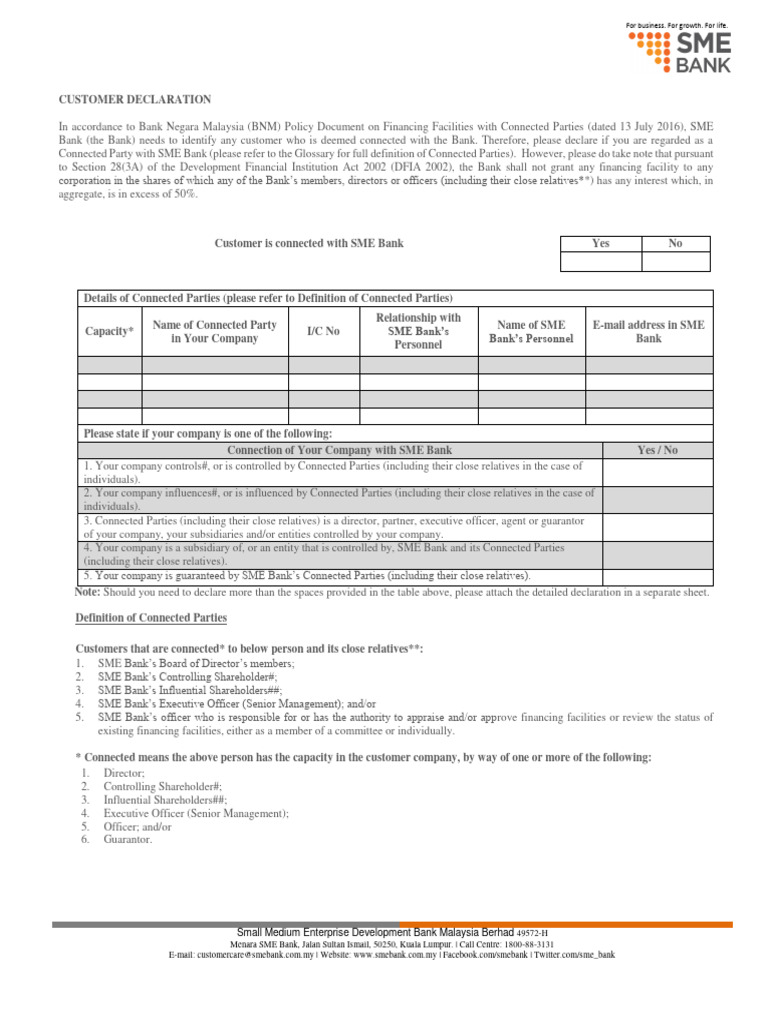 DECLARATION FORM FYE 2024 | PDF | Small And Medium Sized Enterprises | Business