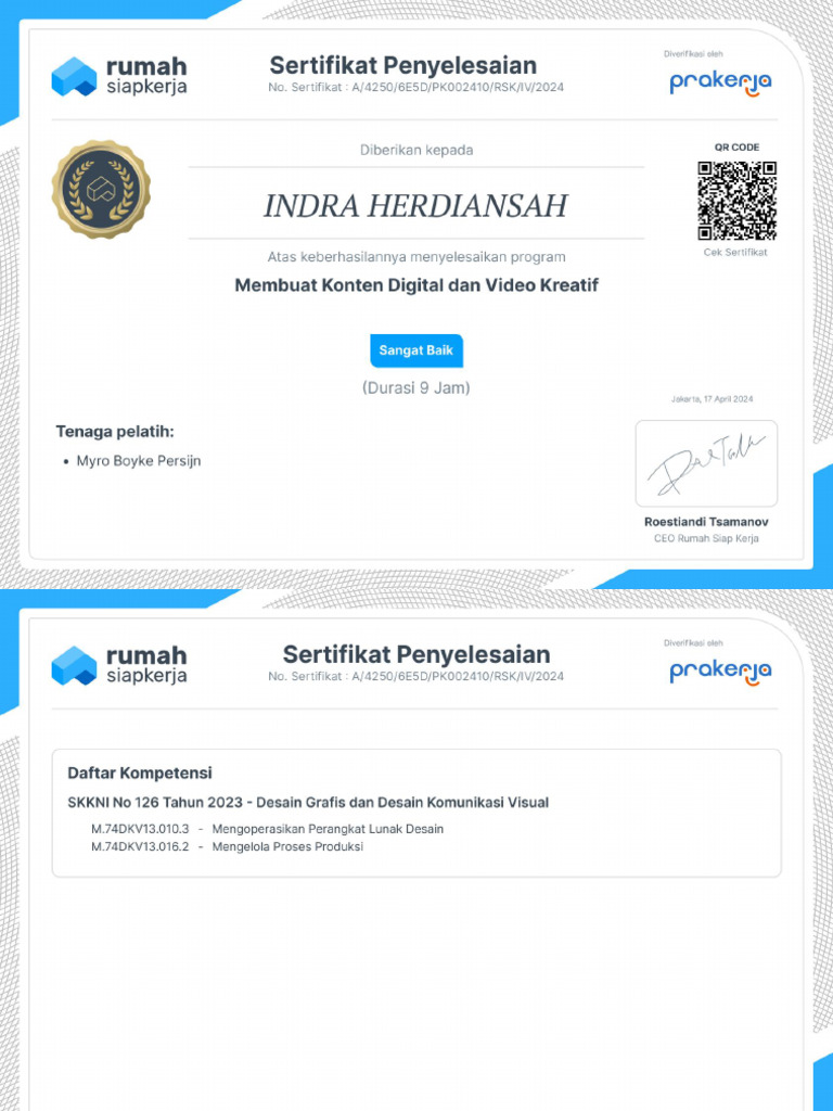 Blanko Hal1 Membuat Konten Digital Dan Video Kreatif 1 A 4250 6E5D PK002410 RSK IV 2024 | PDF