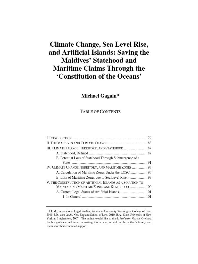 Climate Change, Sea Level Rise | PDF | Climate Change | International Law