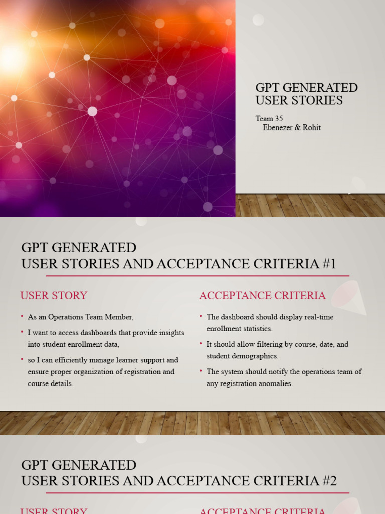 GPT Generated User Stories | PDF | Data | Information Technology Management