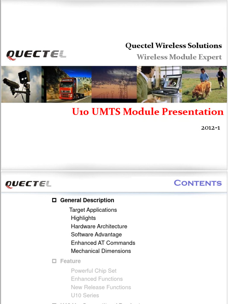 Quectel U10 UMTS Module Presentation | PDF | Codec | Microprocessor
