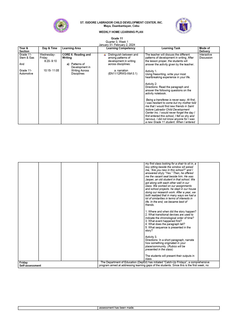 Q3-Week 1 | PDF | Cognition | Behavior Modification