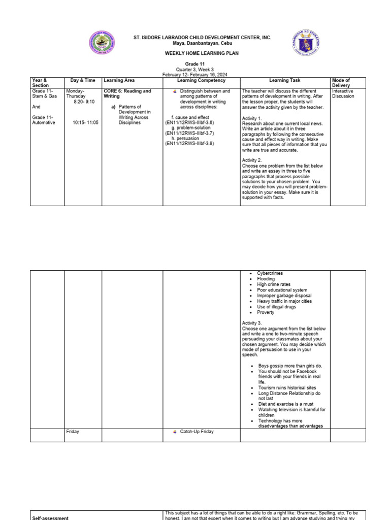 Q3-Week 3 - SHS | PDF | Learning | Human Communication