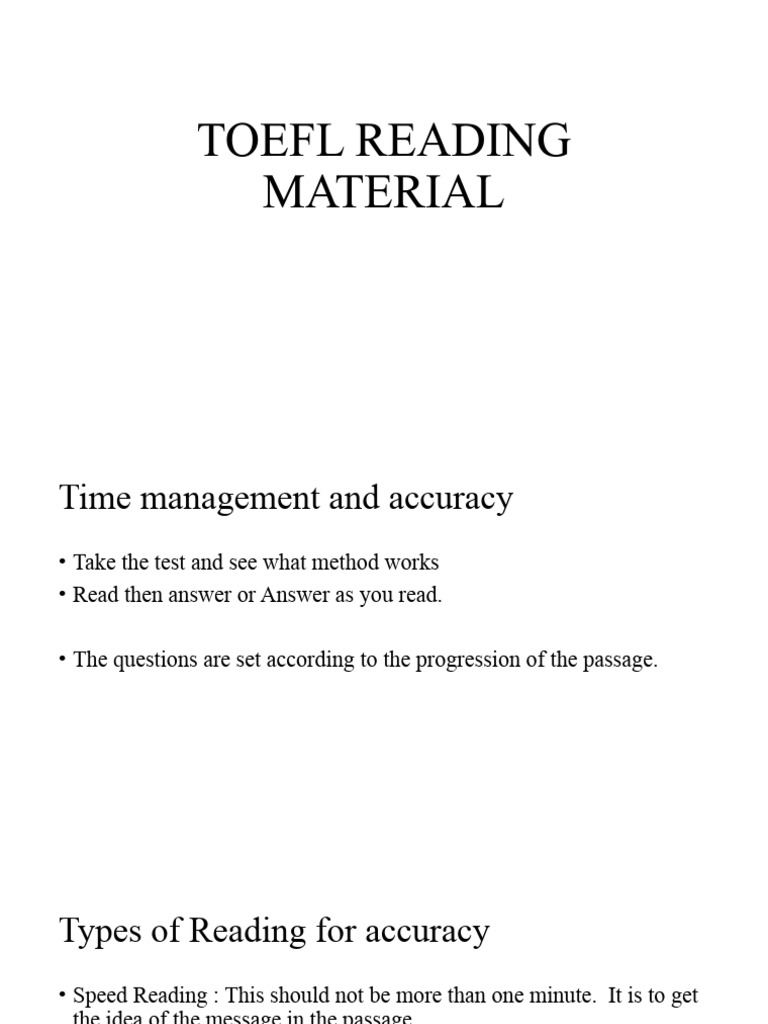 TOEFL READING (Autosaved) | PDF | Language Arts & Discipline | Self ...