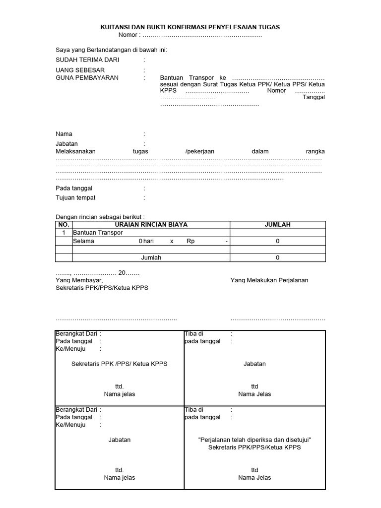 Hibah 19 (Format Daftar Nominatif Dan Konfirmasi Penyelesaian Tugas PPK-PPS-KPPS | PDF