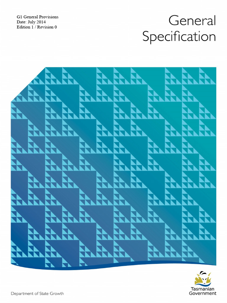 G1 General Provisions July 2014 | PDF | Road | Specification (Technical ...