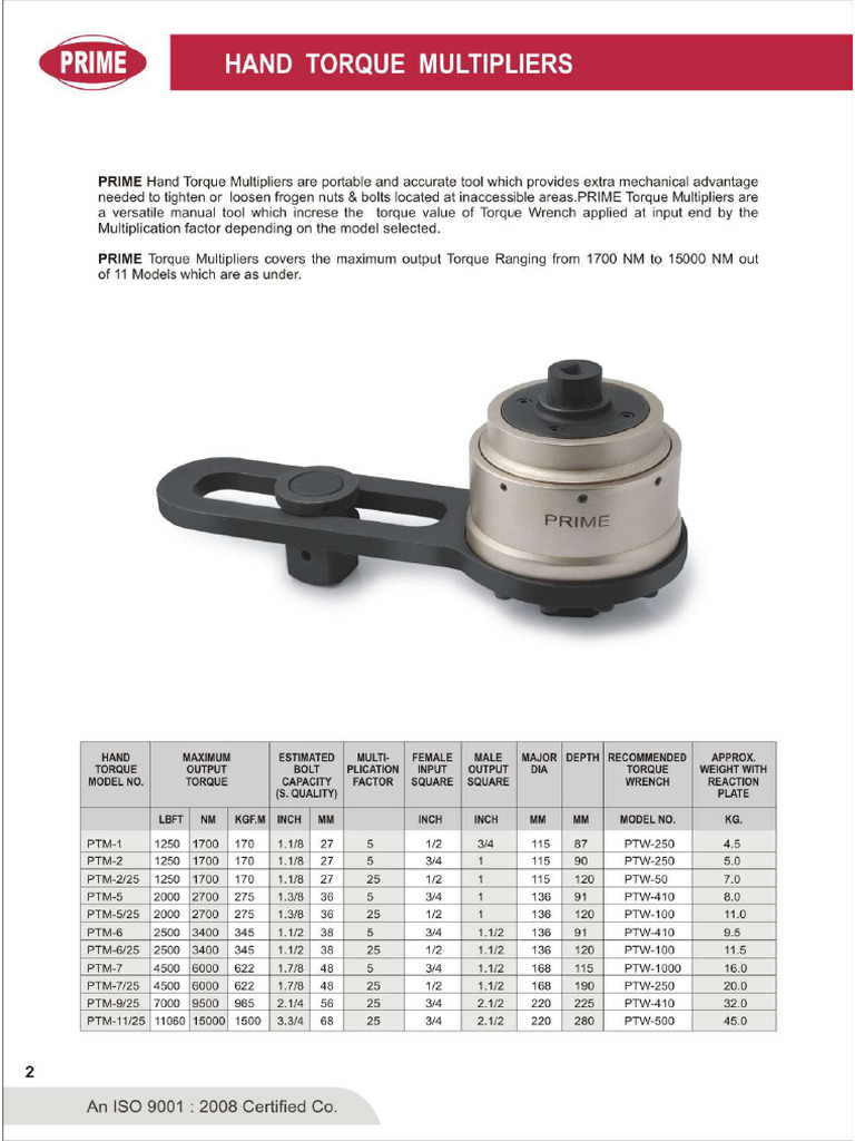Hand Torque Multiplier | PDF