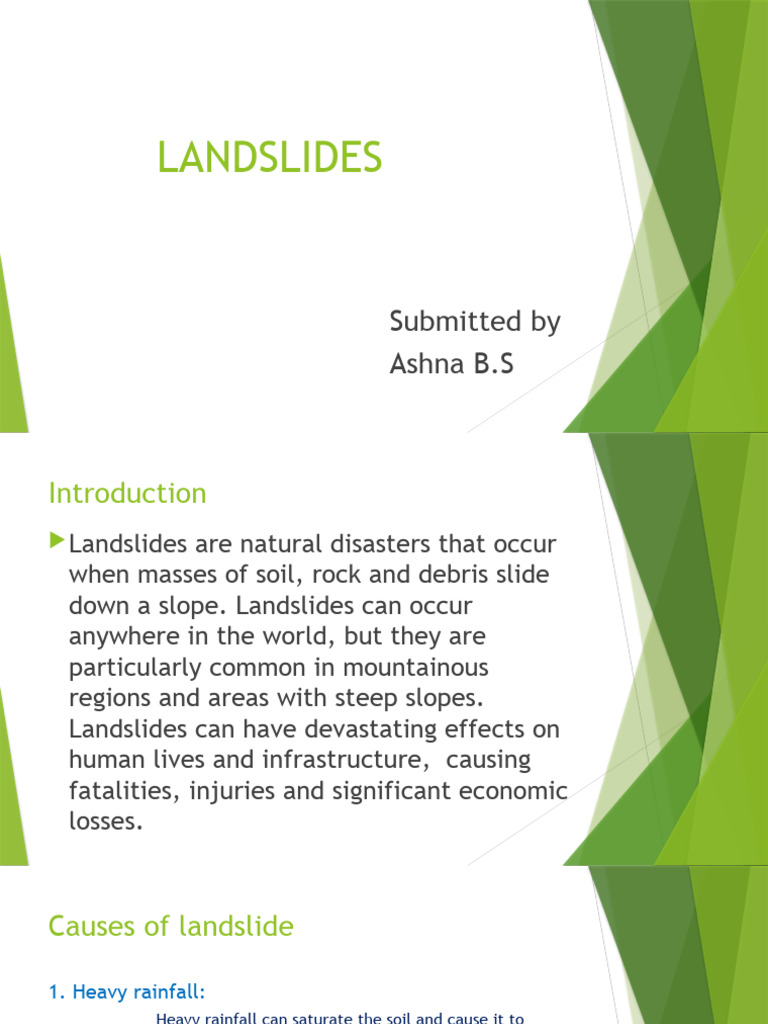 Environmental Education PDF Landslide Environment