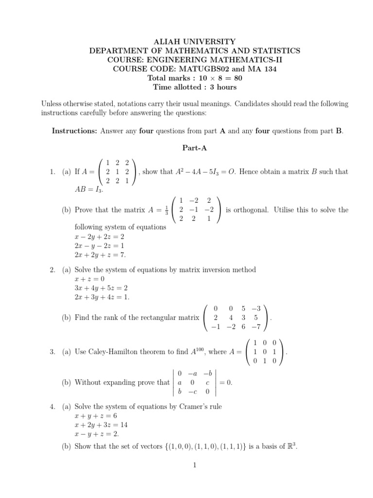 Matugbs02 (2021) | PDF | Matrix (Mathematics) | Equations