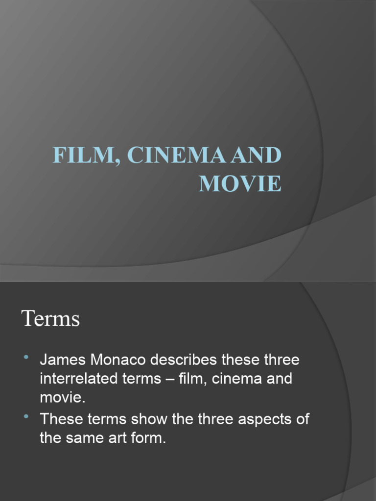 Understanding Film, Cinema, and Movies | PDF | Finance & Money ...