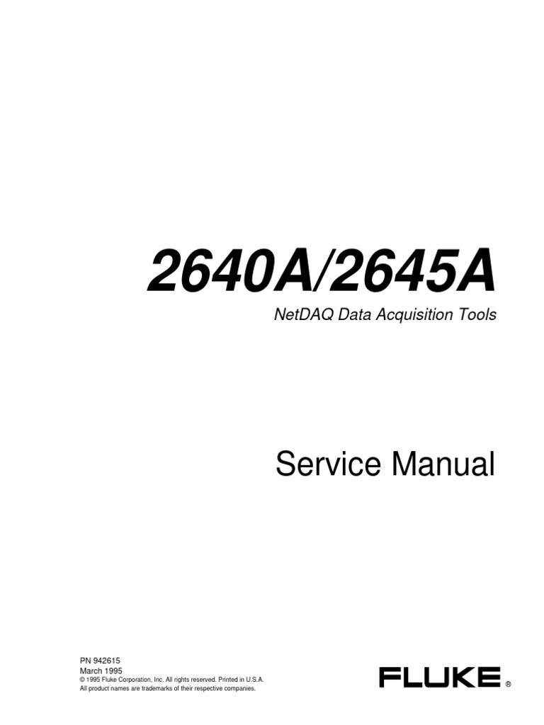 NetDAQ 2640A/2645A Service Manual | PDF | Analog To Digital Converter ...