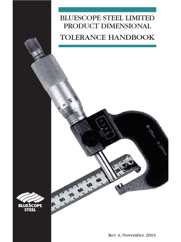 Bluescope Steel Limited Product Dimensional Tolerance Handbook | PDF | Sheet Metal | Engineering ...