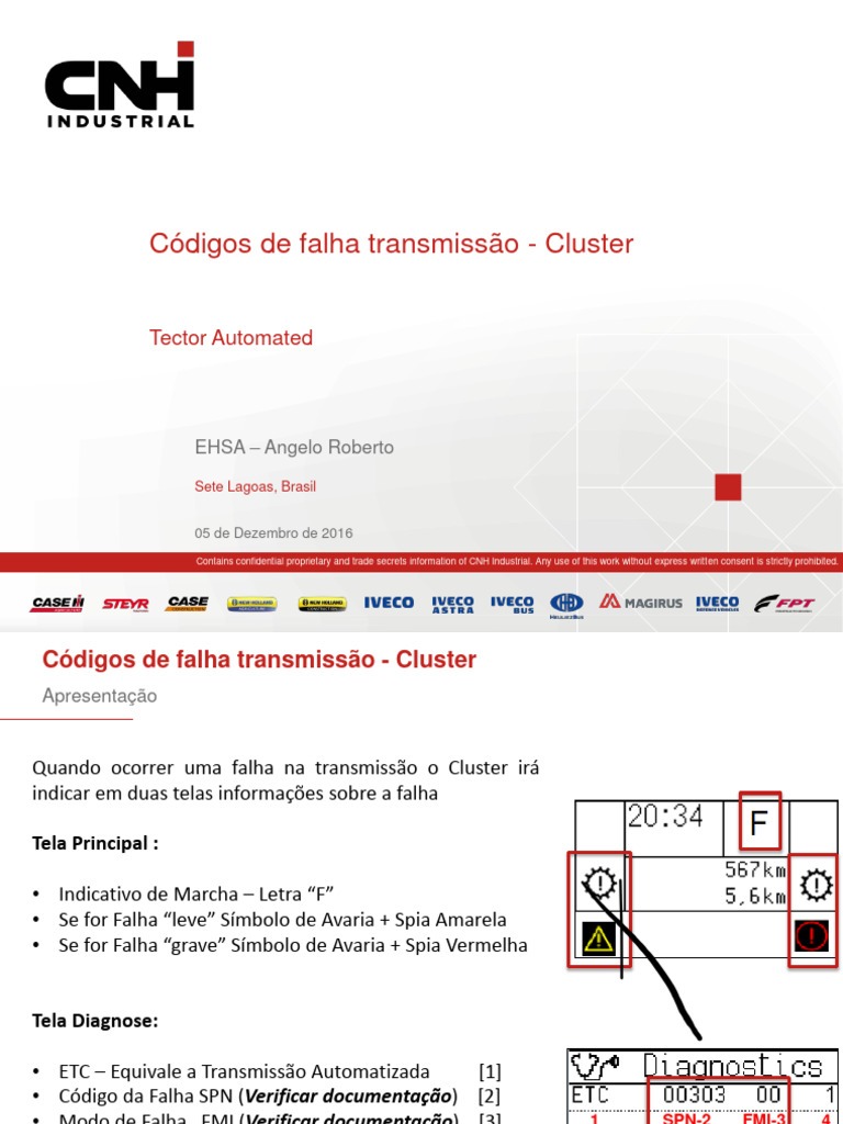 16-047 Códigos de Falha Transmissão Automatizada | PDF | Rede elétrica ...
