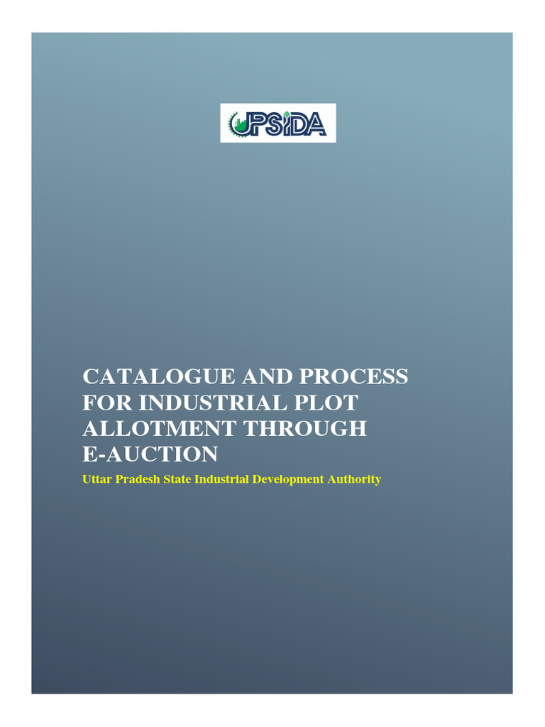 UPSIDA Industrial Plot E-Auction Guide | PDF | Auction | Interest