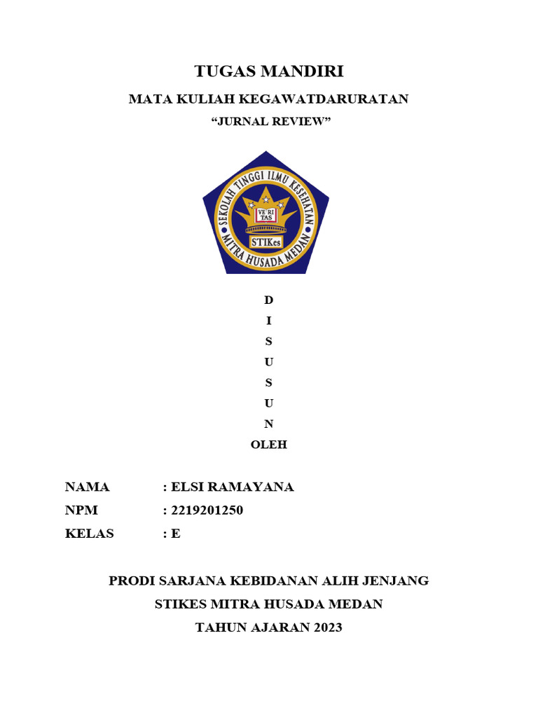 Jurnal Ke 4 - ELSI RAMAYANA NPM 2219201250 | PDF | Pengembangan Diri | Kesehatan Holistik