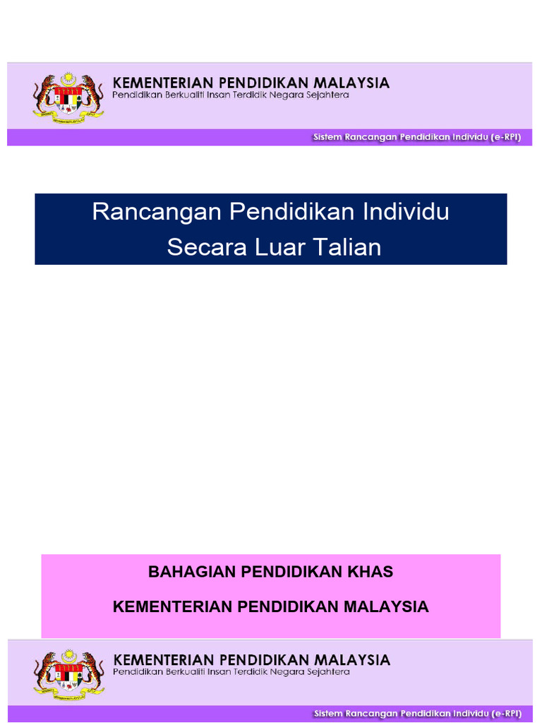 Rancangan Pendidikan Individu Offline | PDF