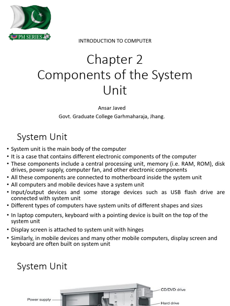 Ch-02 (Comp) - Components of The System Unit | PDF | Computer Data Storage | Central Processing Unit