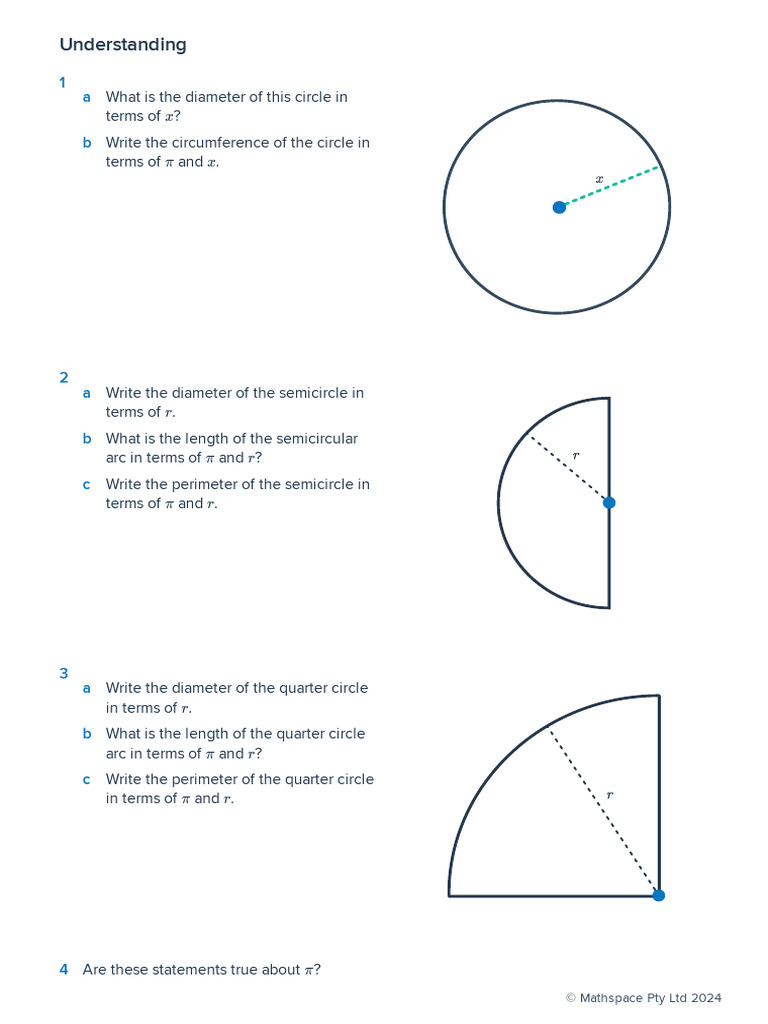 Circle Geometry: Diameter, Circumference, and Arc Calculations | PDF ...