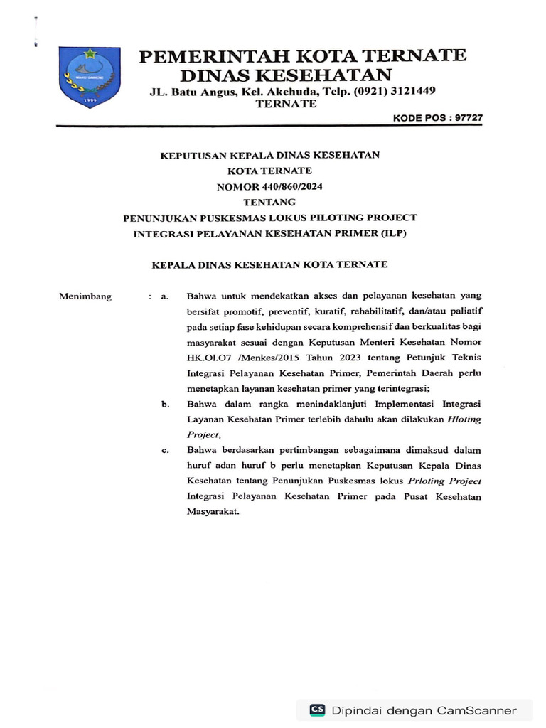 SK Penunjukan PKM ILP | PDF
