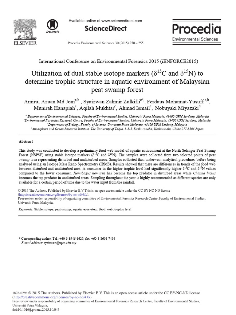 Utilization of Dual Stable Isotope Markers - 13C and 15N - 2015 ...
