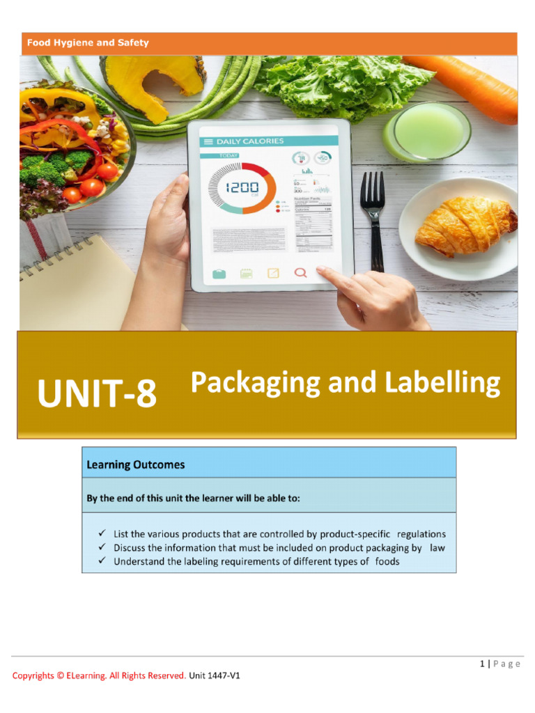 Unit 8 Packaging and Labelling | PDF