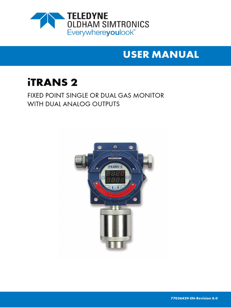 Fixedgas Itrans2 Usermanual English | PDF | Oxide | Carbon Dioxide