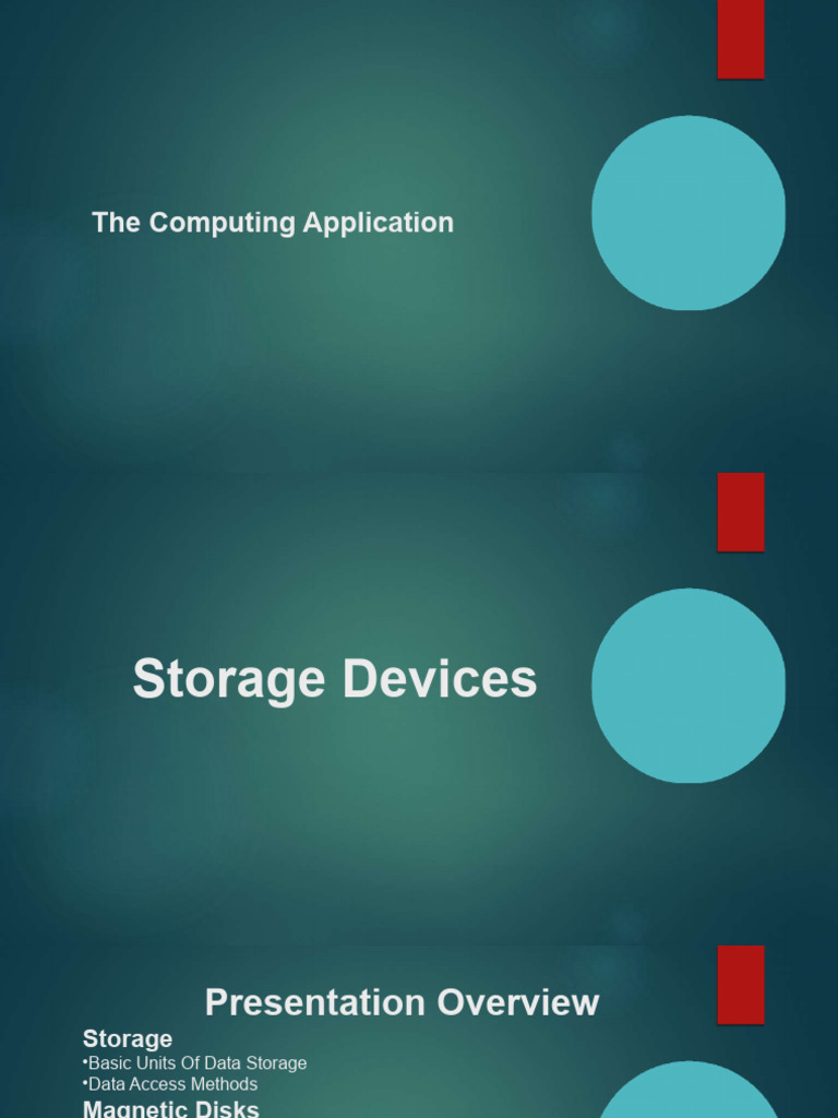 Lecutre 6 Storage Devices Pdf Computer Data Storage Hard Disk Drive