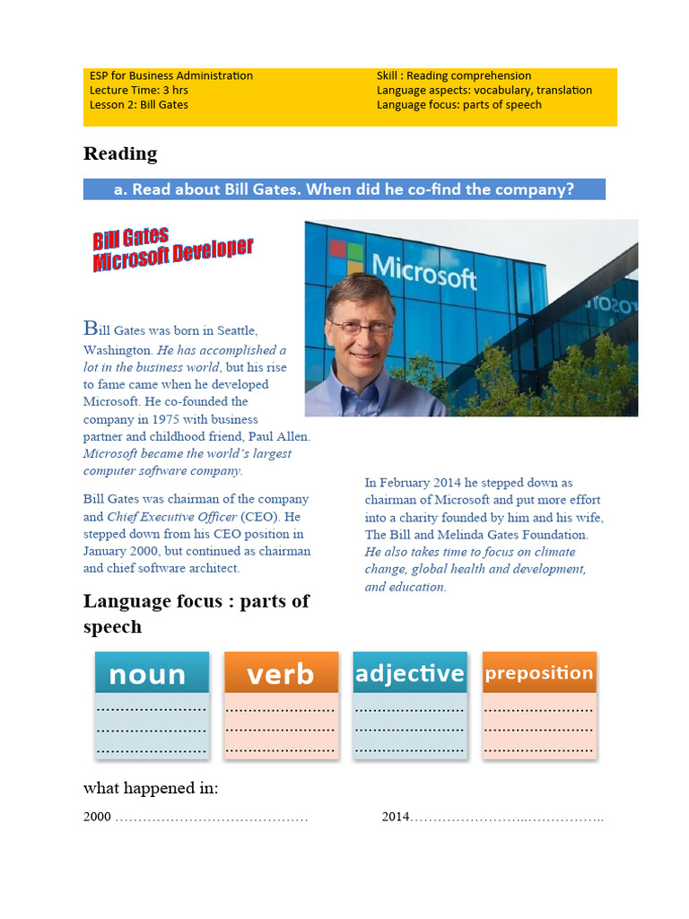 Bill Gates | PDF | Microsoft | Linguistics