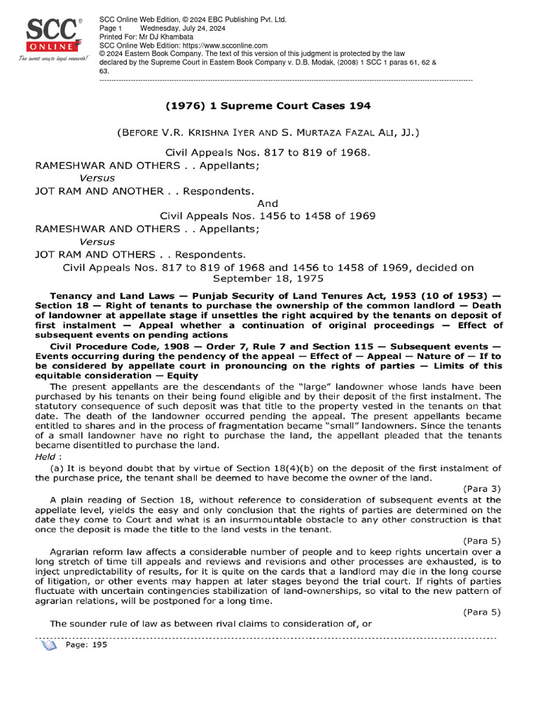 Supreme Court Judgment: EBC v. Modak | PDF | Justice | Crime & Violence