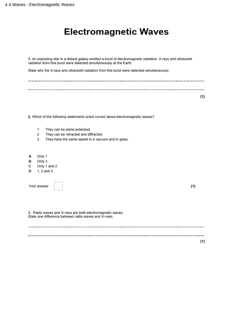 Understanding Electromagnetic Waves | PDF | Light | Refraction