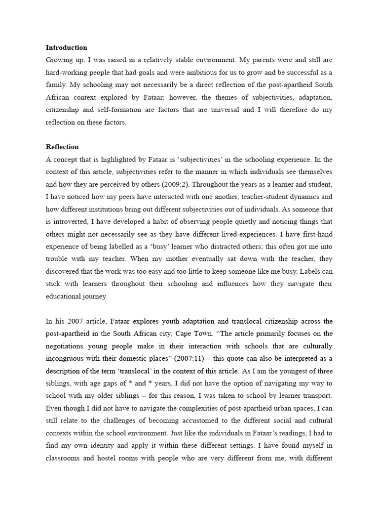 Fataar Theories | PDF | Learning | Experience