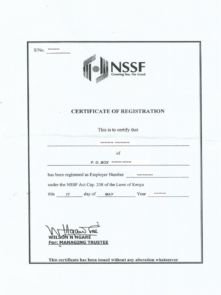 NSSF | PDF