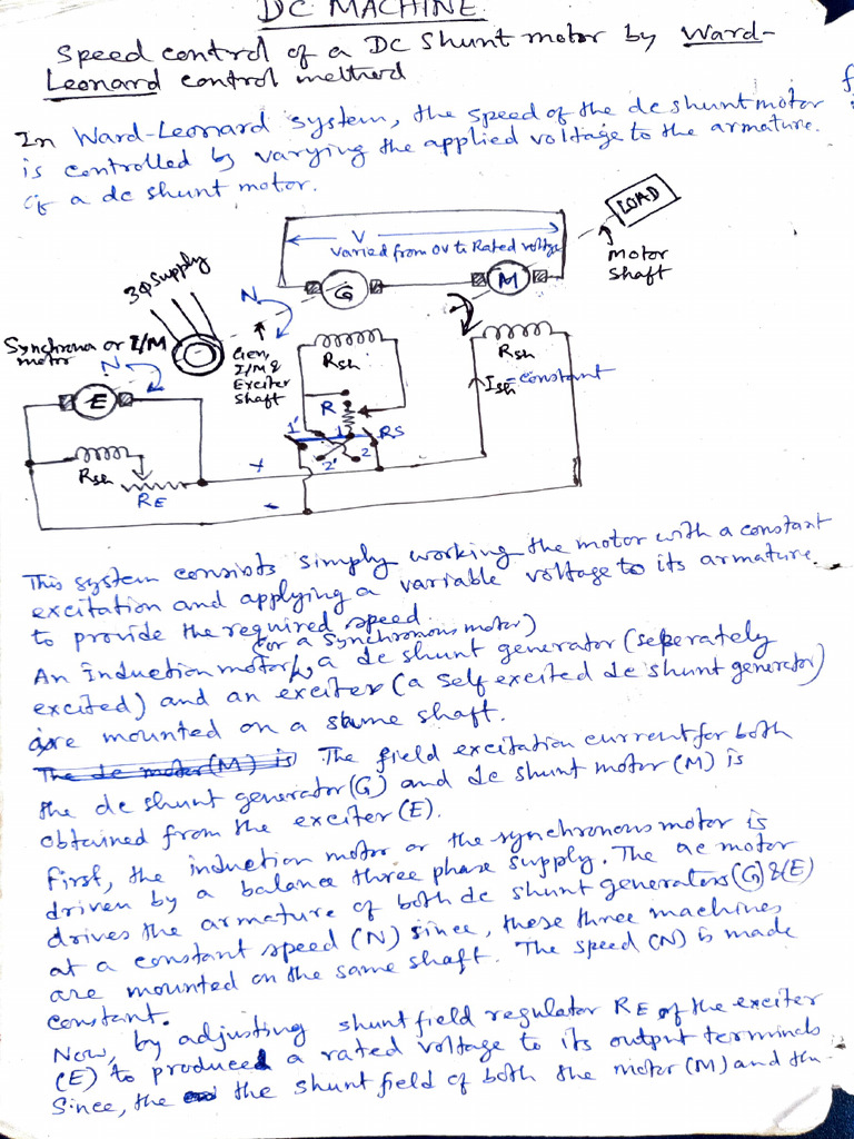 Ward Leonard Control | PDF | Machines | Electrical Engineering