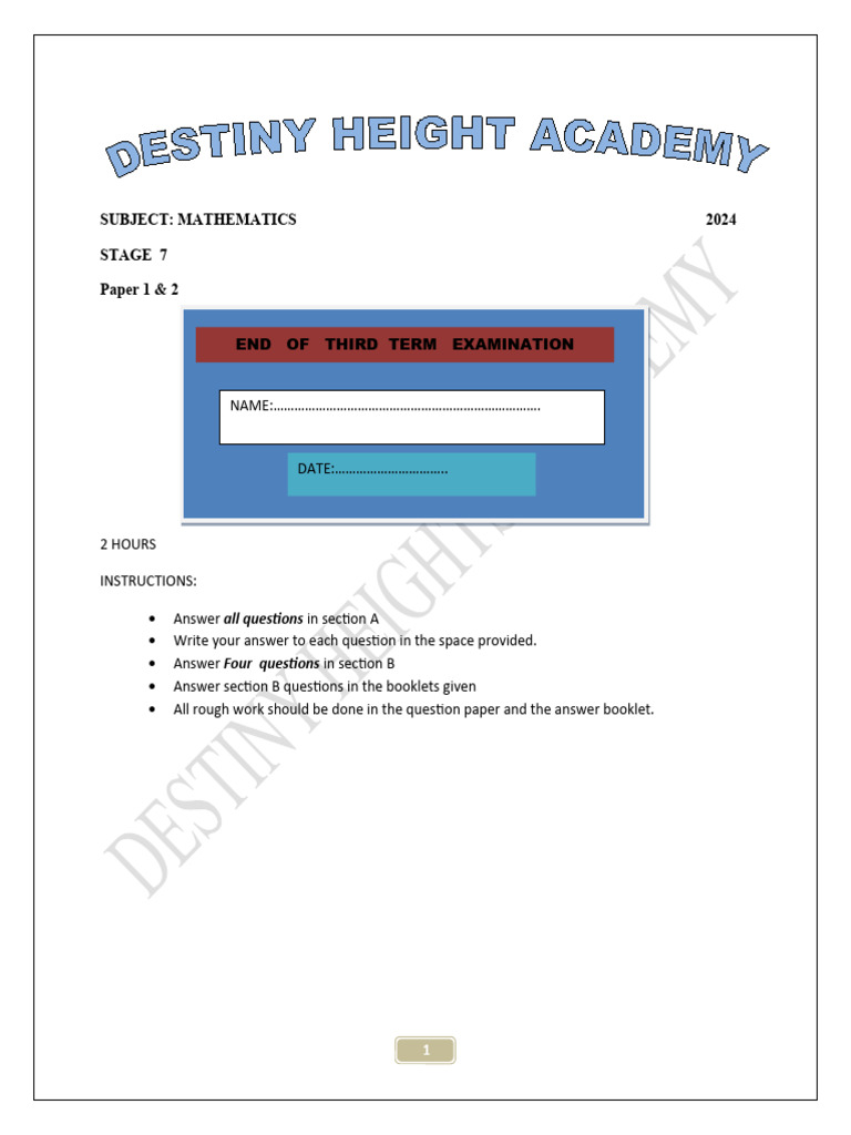 Destiny Height Cat 1-1 (1) M | PDF | Euclidean Geometry | Elementary ...
