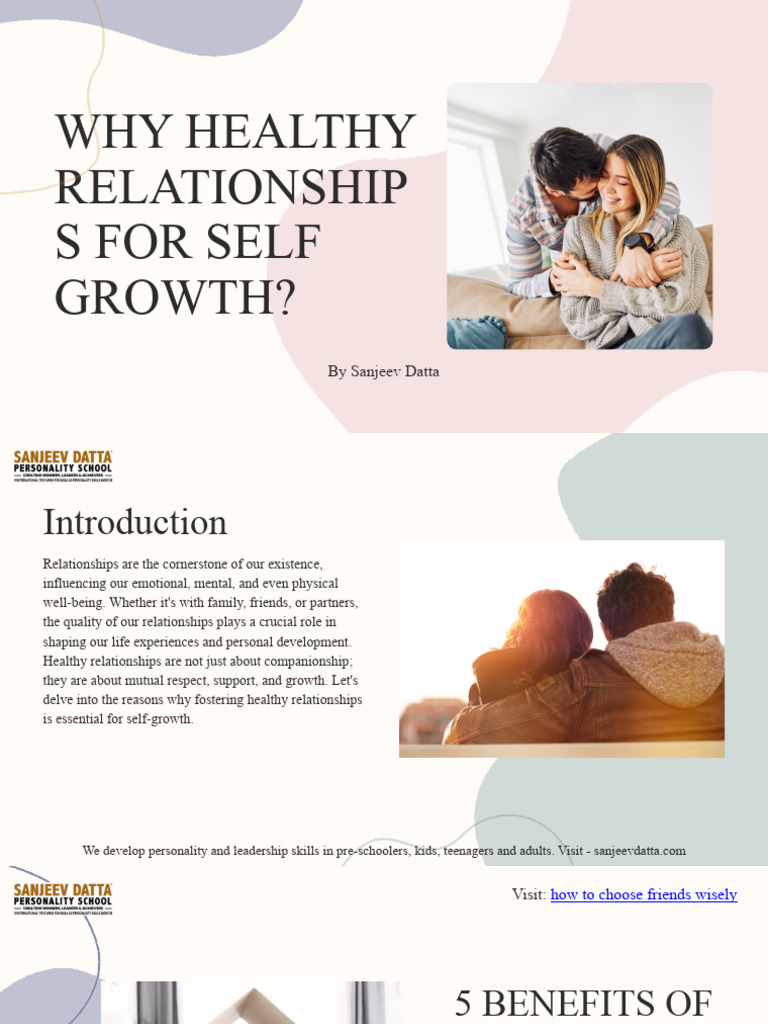 Why Healthy Relationships For Self Growth? | PDF | Self Esteem ...