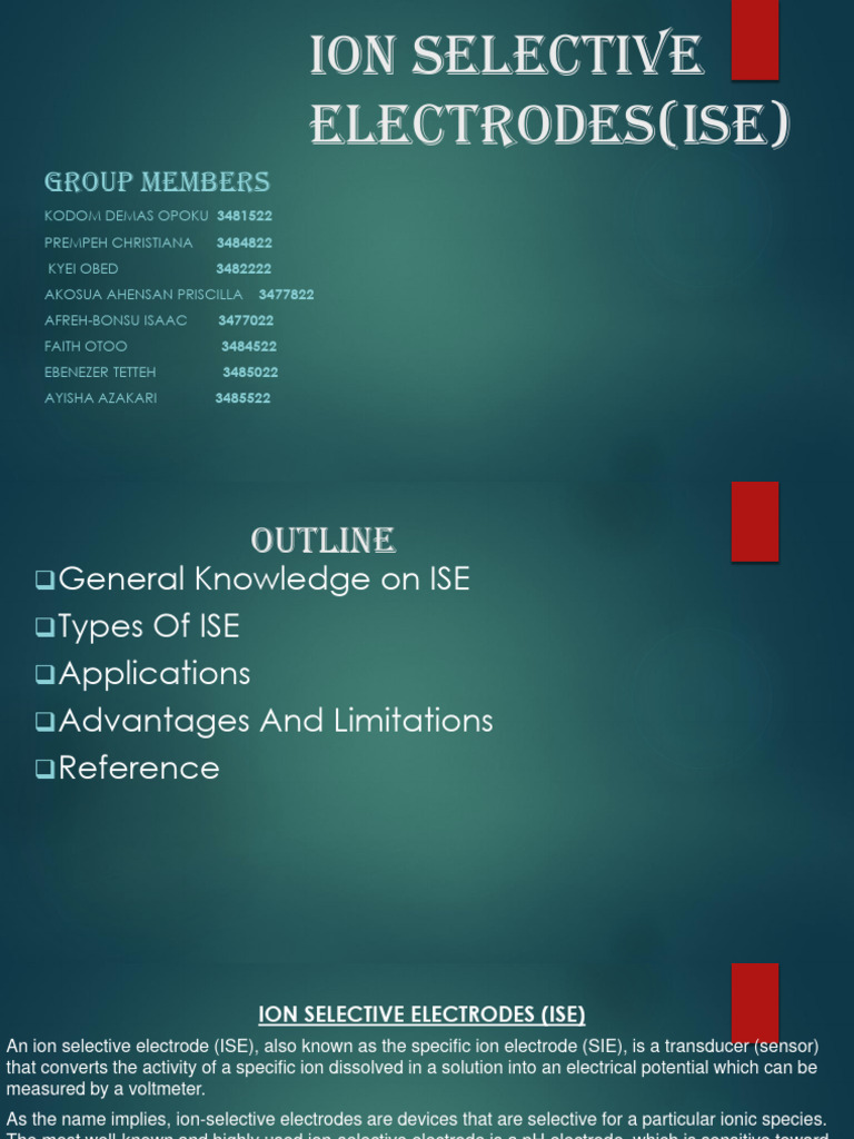 Overview of Ion Selective Electrodes | PDF | Ph | Ion