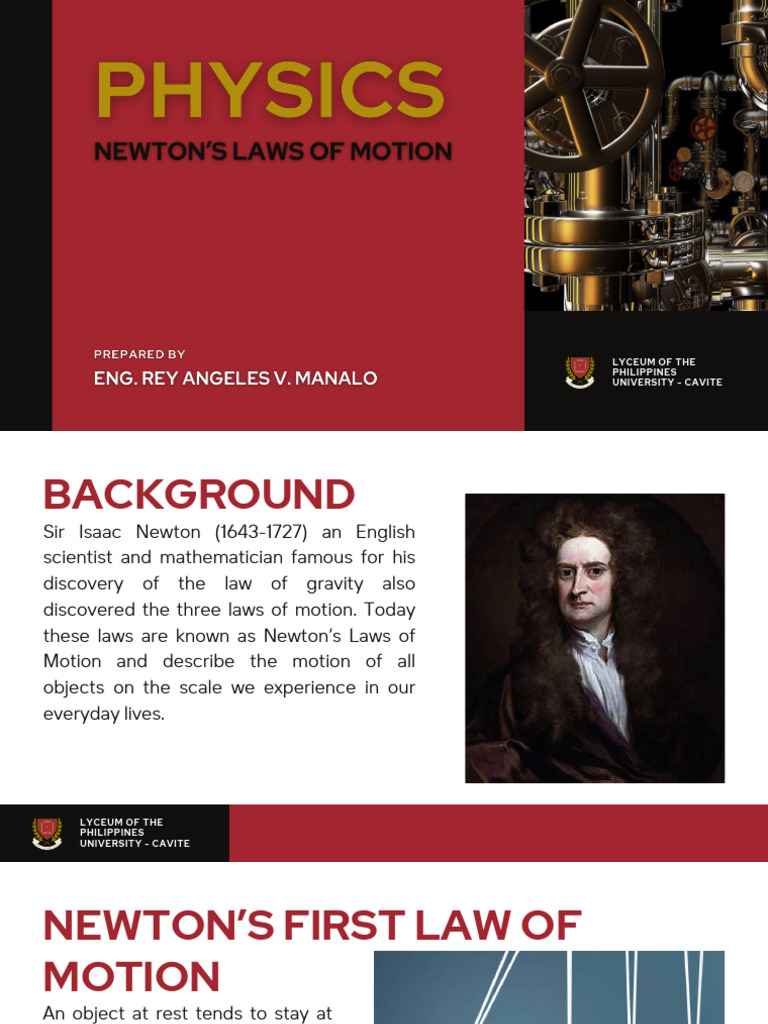 Newtons Laws of Motion | PDF | Force | Inertia