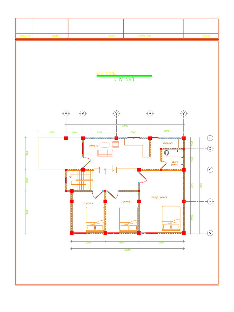 Layout Rumah LT 1 | PDF